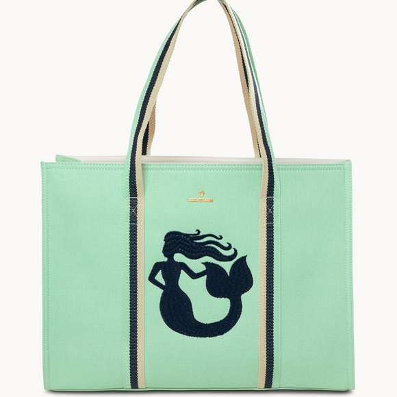 Spartina 449 | Bags | Spartina 449 Seafoam With Stripe Carry All ...